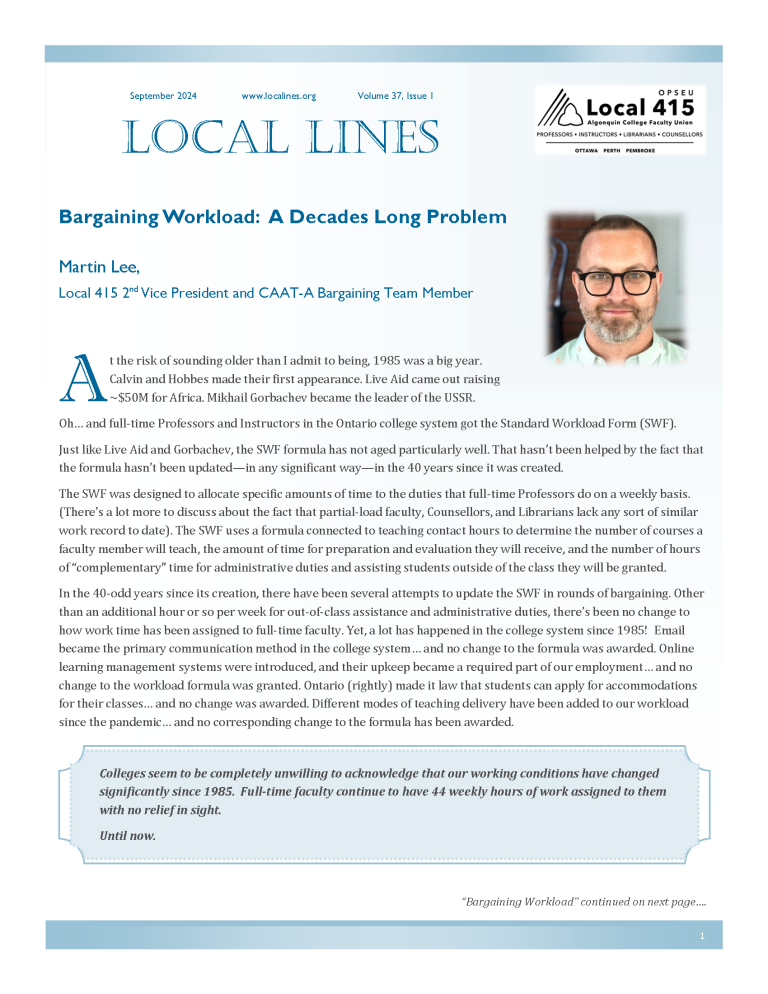 News & Views - OPSEU Local 415